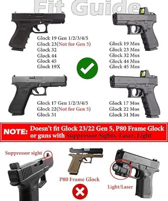 Drop Leg G19 Level 3 Retention Duty Holster for Gen 1-5 Glock 19/17 ...